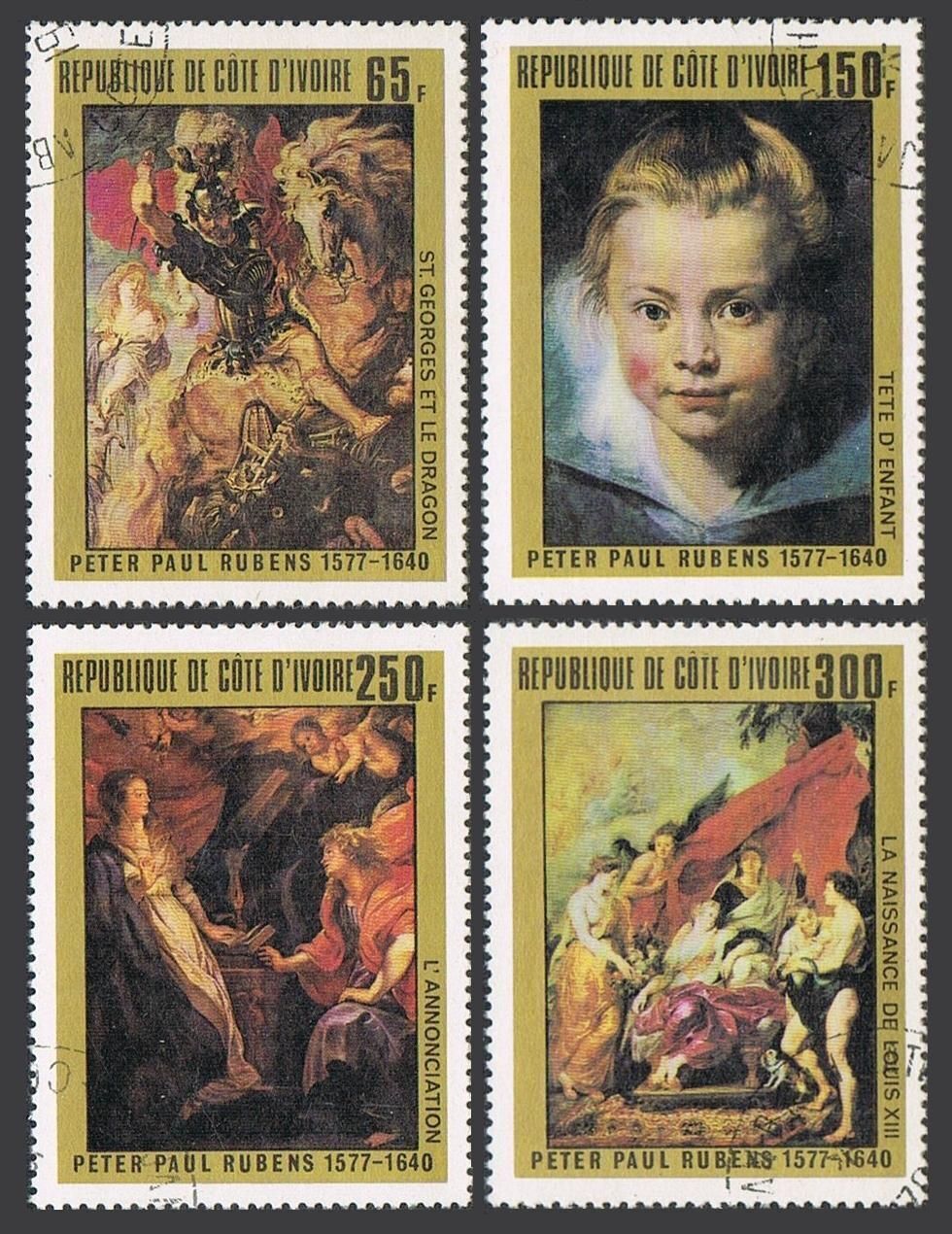 Ivory Coast 451-454, CTO. Mi 537-540, Bl.10. Peter Paul Rubens, 1977 ...