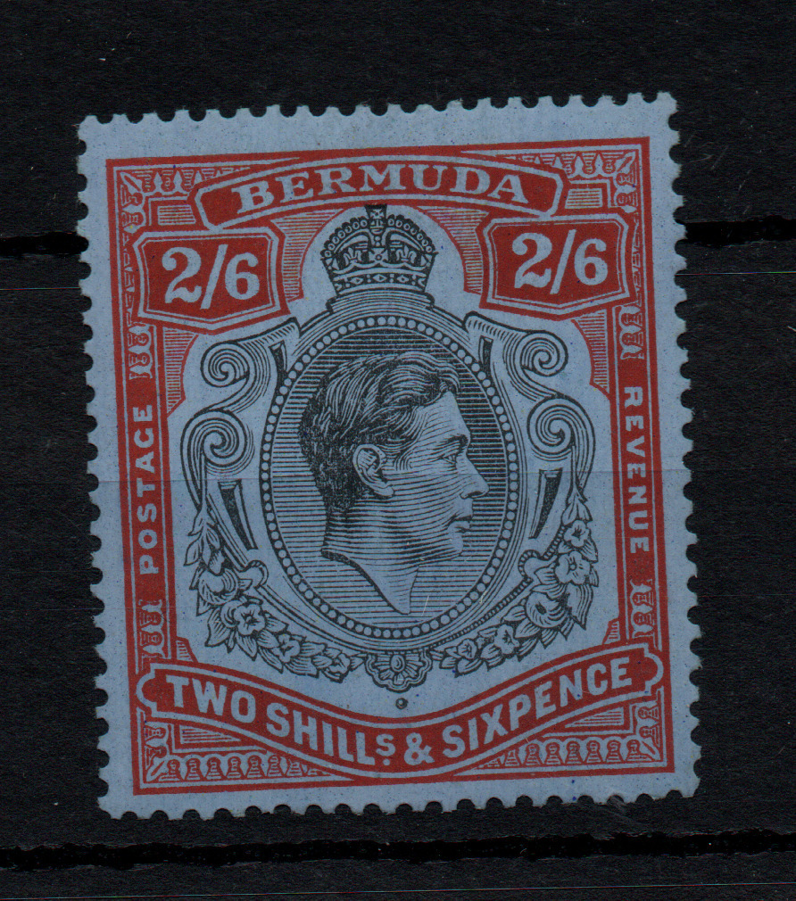 Bermuda 2s 6d black red grey blue mint MH SG117 Cat Val £70 WS37434 ...