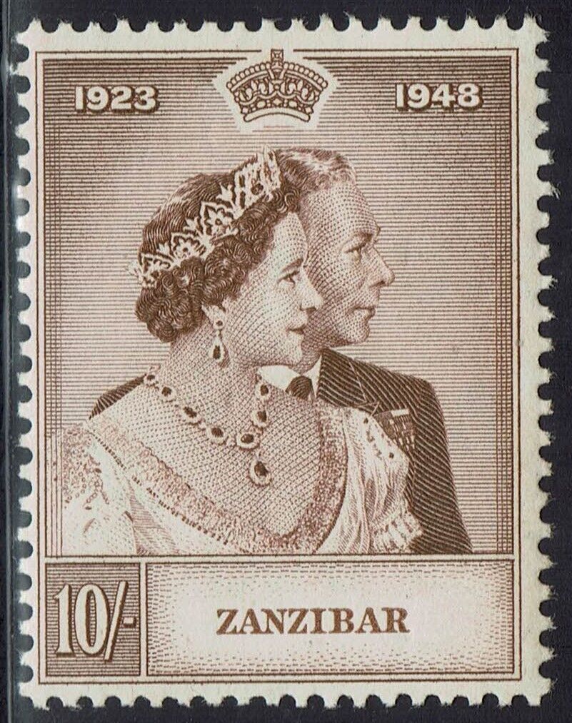 Zanzibar 1949 Kgvi Silver Wedding 10/- MNH ** | Africa - Tanzania ...