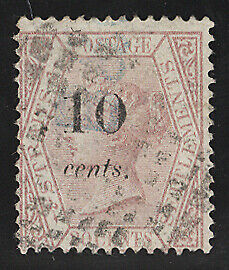 Straits Settlements Postage Stamp Cat No 26 Type "E" Surcharge Used ...