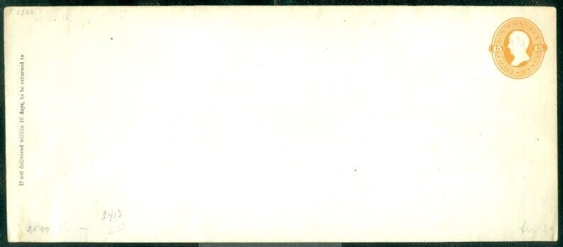USA 1870s 15 cent Webster orange stamped envelope. | United States ...