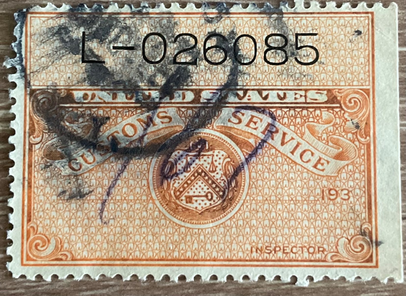 US Customs Service Used SE CC Single Revenue L17 | United States, Back ...