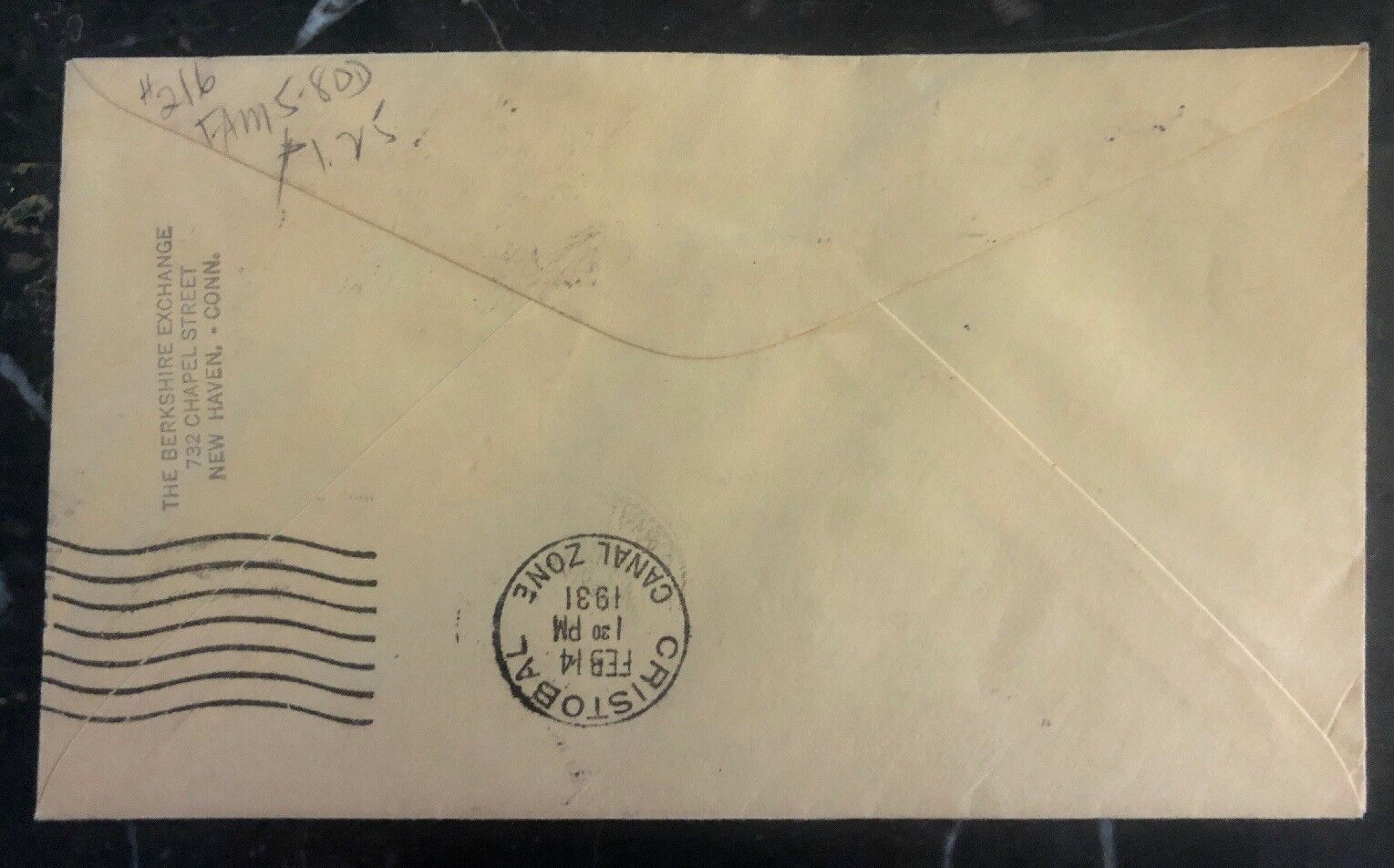 1931 Port Spain Trinidad First Flight Cover FFC To Cristobal Canal Zone ...