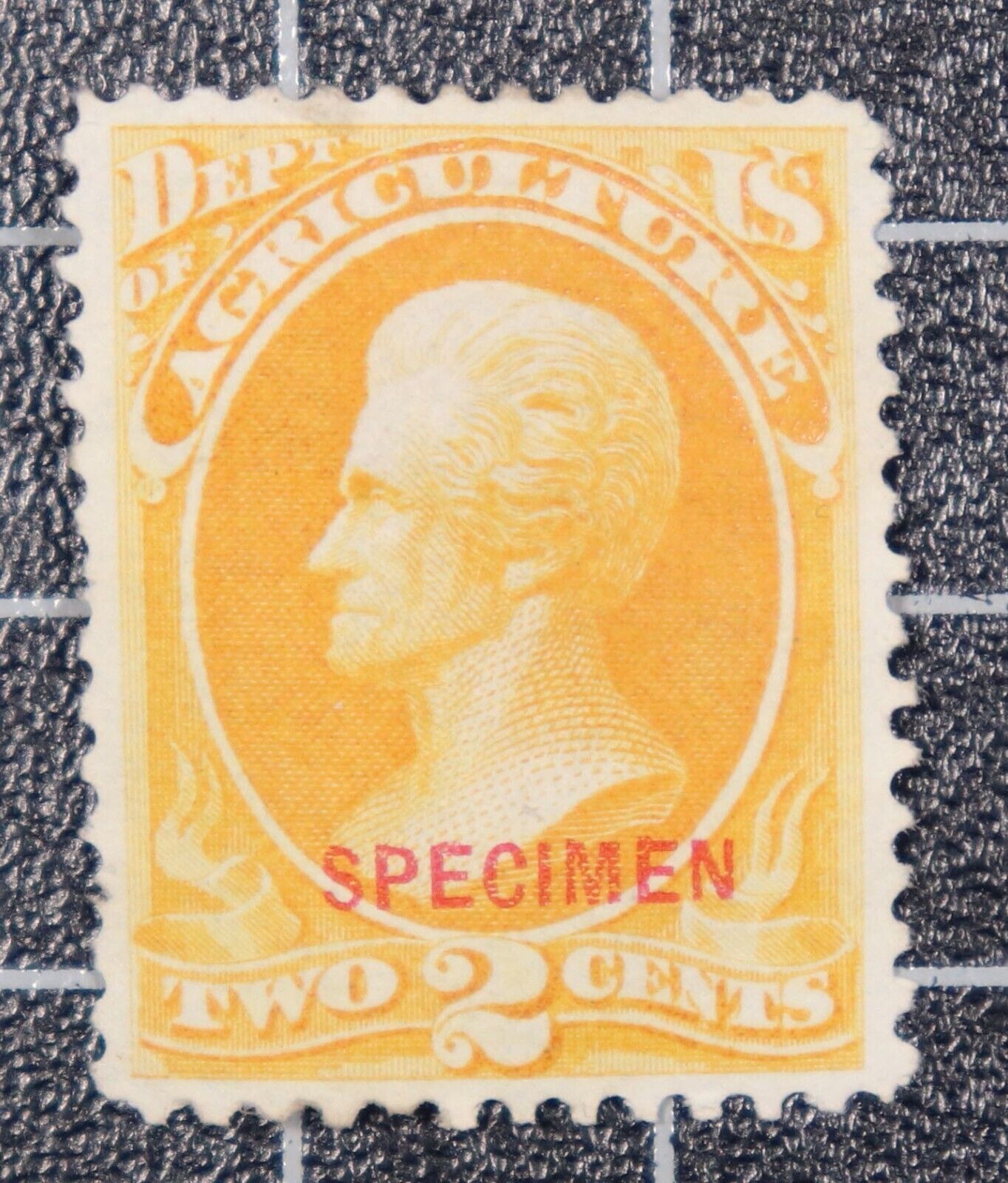 Scott O2S - 2 Cents Agriculture Official Specimen Overprint No Gum AI ...