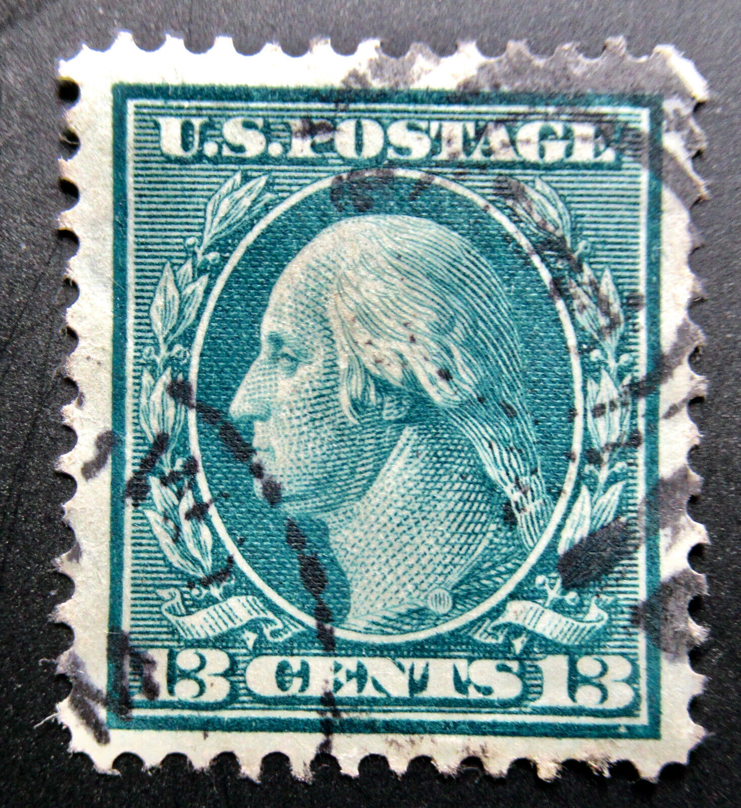 US 1909 13¢ Blue Green Washington Stamp #339 USED CV $17.50 | United ...