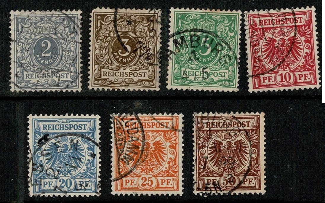 Germany #45-51 Reichspost used | Europe - Germany & Colonies - Germany ...