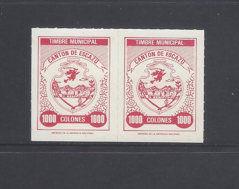 Costa Rica Witches! OLD Municipal TAX Stamps of Escazu 1000 Colones ...