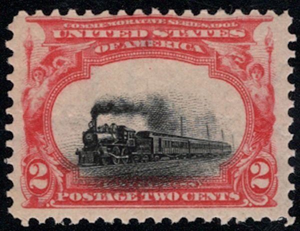 295 F-VF+ OG NH, Grounded Train, pretty stamp! k1560 | United States ...