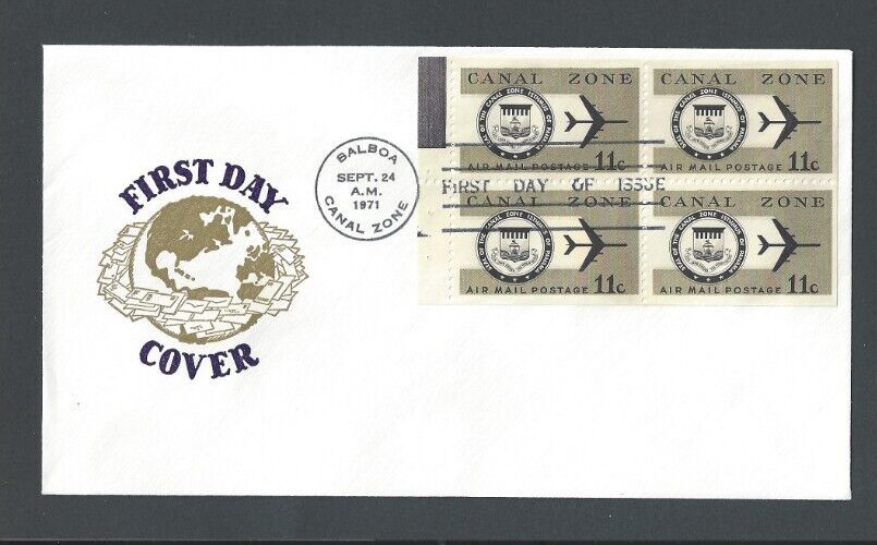 Canal Zone C49 11c Block Of Four FDC Airmail Cover W/Cachet | United ...