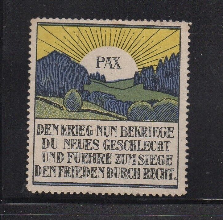 German Propaganda Stamp - WW1 "Victorious Peace Through Justice ...