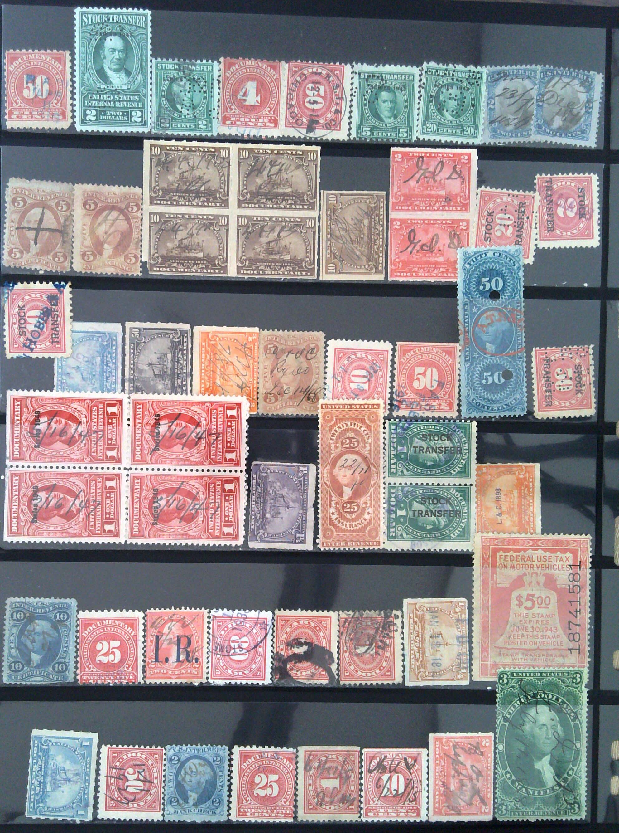 Small Collection - Used - Revenues | United States, Revenues Stamp ...