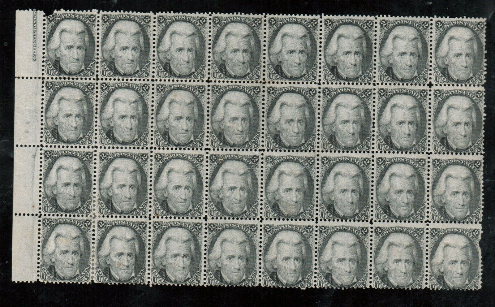 USA #73 Mint Block Of Thirty Two Full Original Gum - One Of The Largest ...