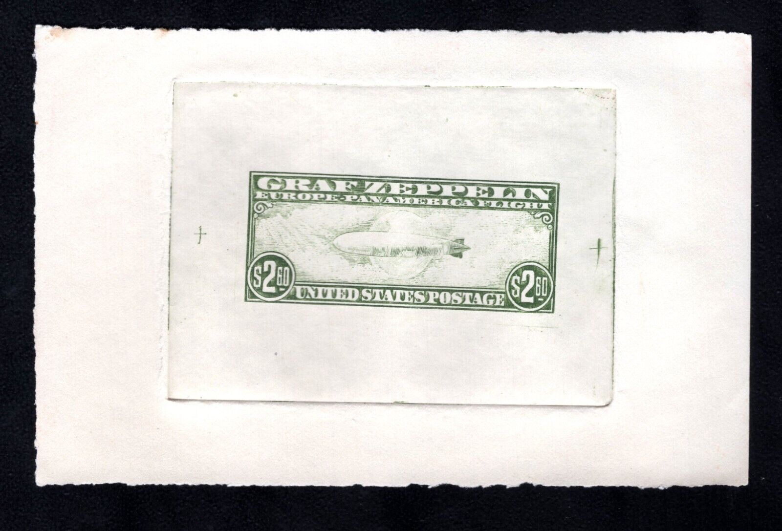 US Stamps #C15 (Cf1) Panelli Forgery Large DIE Proof in Green LOT ...