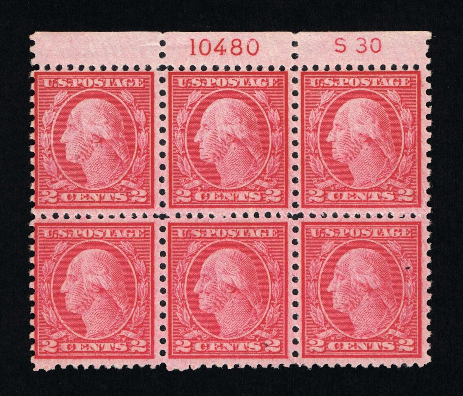 Exceptional Genuine Scott #540 Mint OG NH Carmine Rose Plate #10480 ...