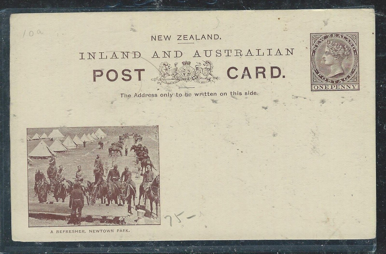 New Zealand (P1506B) QV Pictorial White Card Black, Refresher Unused ...