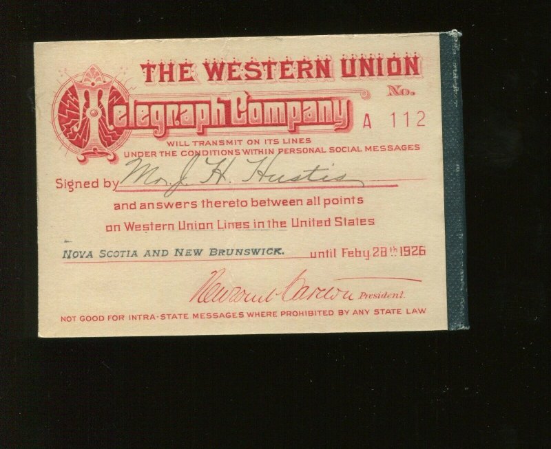 16T67-16T68 Western Union Telegraph Co. Complete Booklet of 28 Panes ...