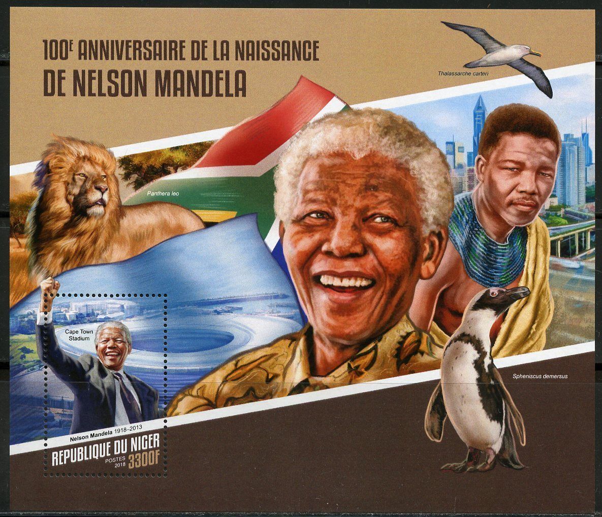 Niger 2018 100th Birth Anniversary of Nelson Mandela Souvenir Sheet ...