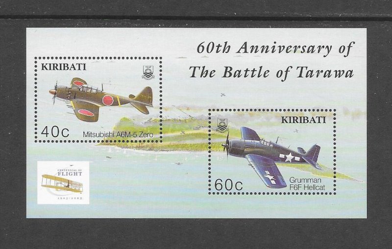 Clearance !! Kiribati #834 Battle of Tarawa-Grumman Hellcat MNH ...