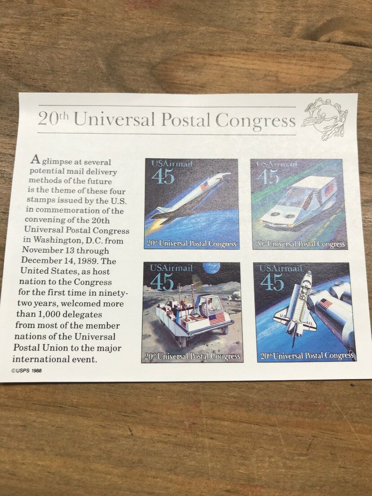 Scott #C126 20th Universal Postal Congress Souvenir Sheet Mint MNH ...