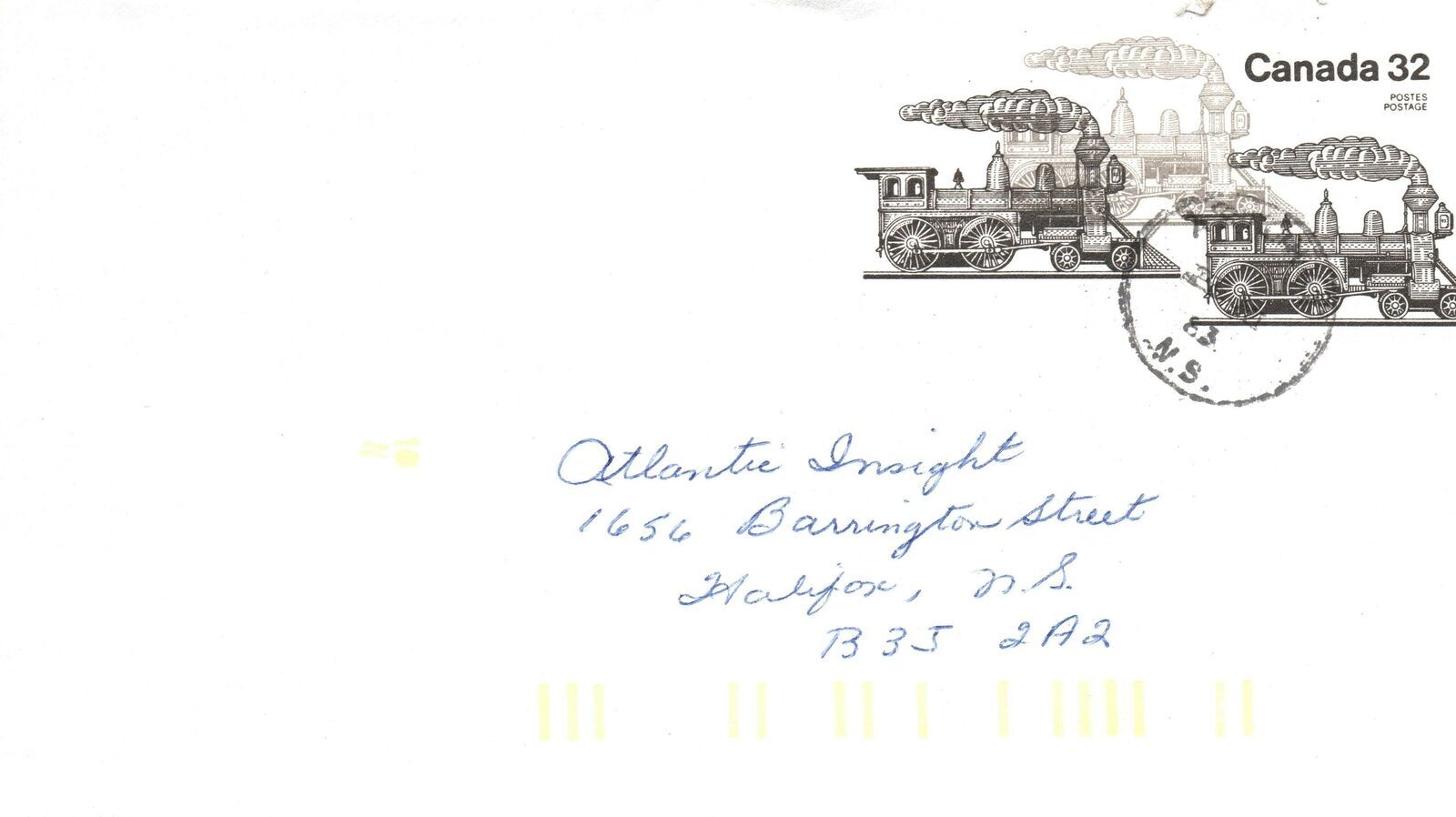 1983 32c Postal Stationery Envelope Trains Local Commercial Cover ...