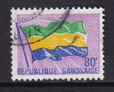Gabon #O20 used 1977 Official stamps 80fr flags | Africa - Gabon ...