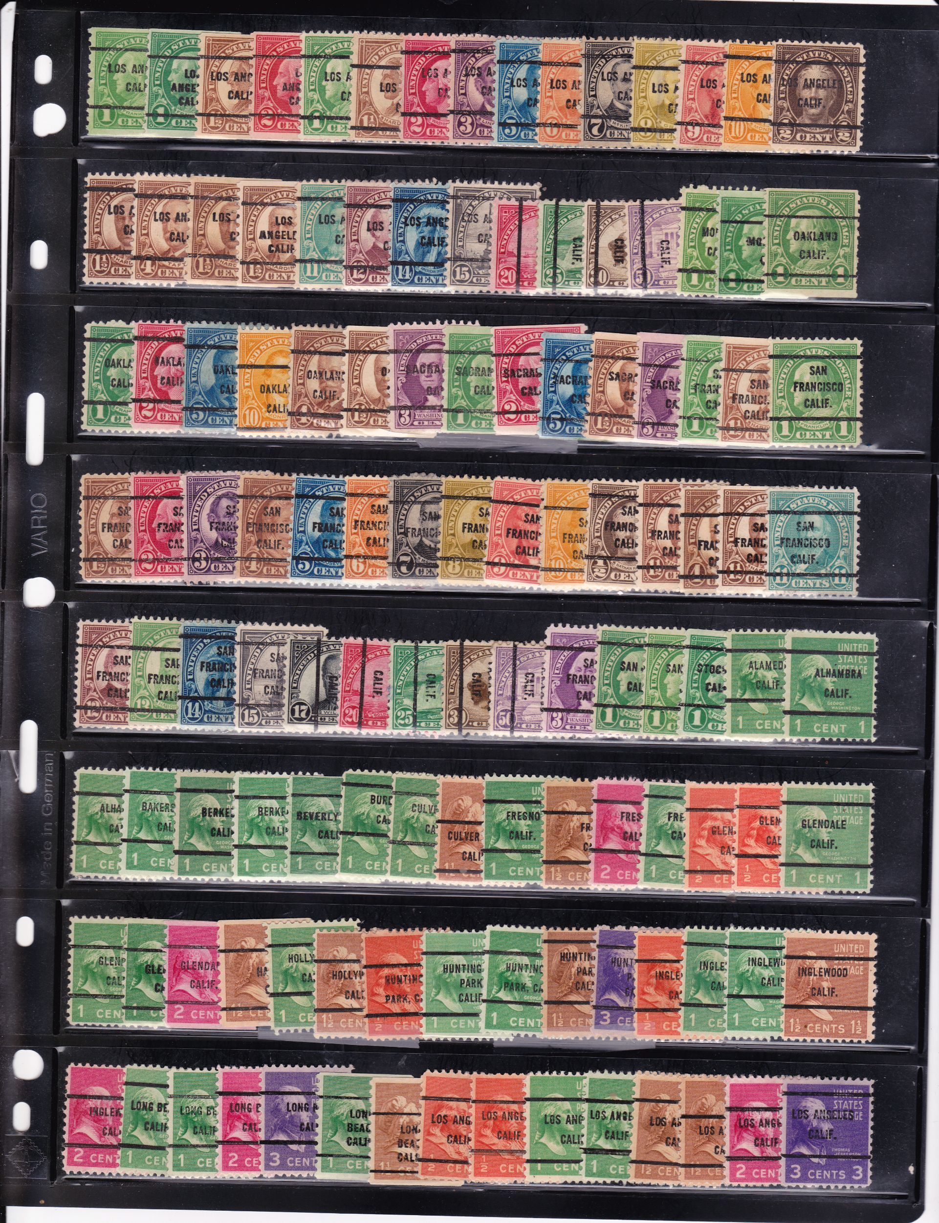 Precancels - 298 Different California ( CA ) Bureaus Various Towns ...