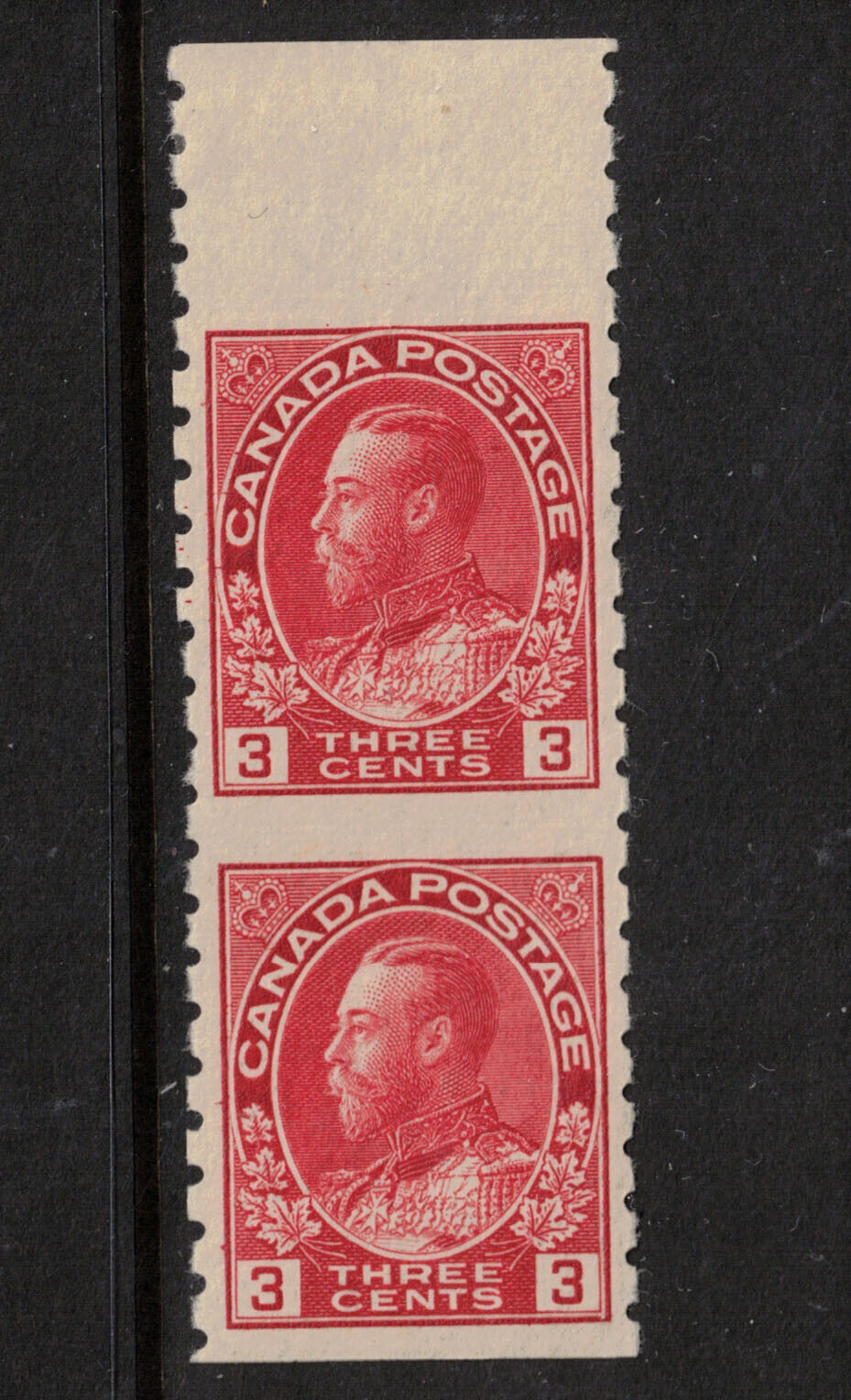 Canada #130a Extra Fine Never hinged Pair - Hinge In Top Margin Away ...
