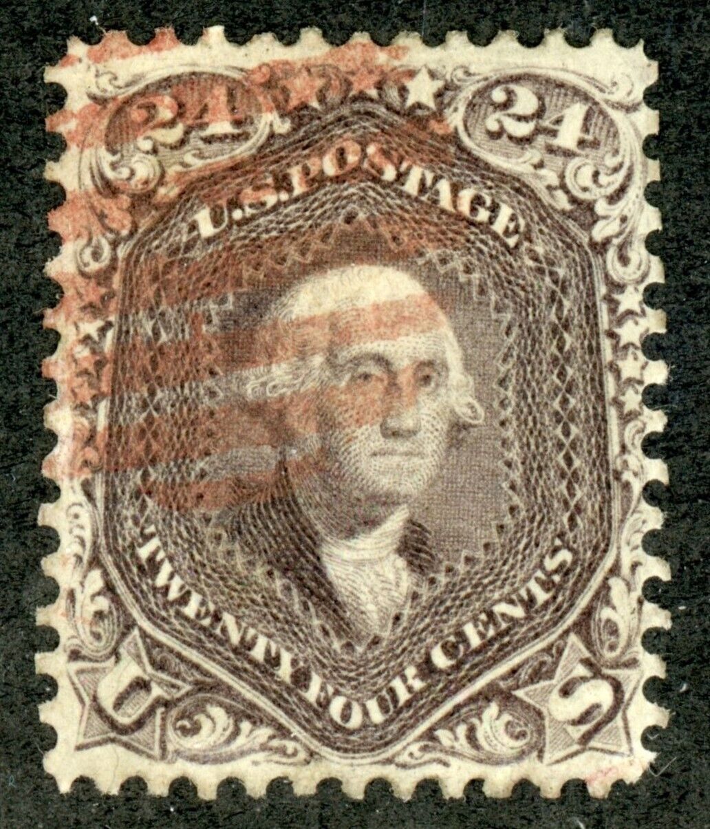 US Stamp #70 Washington 24c - PSE Cert - USED - Red Grid Cancel - CV ...