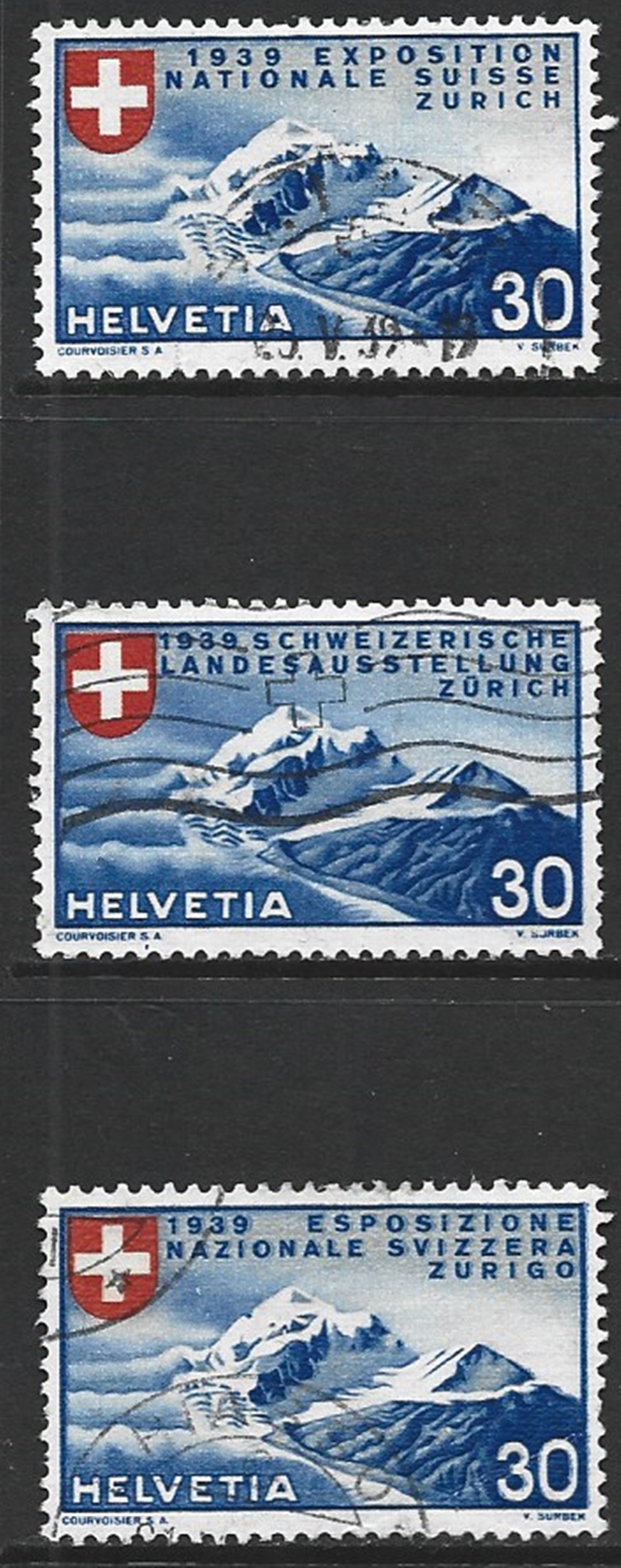 Collection LOT 13352 Switzerland 3 Stamps 1939 Cv+$20 | Europe ...