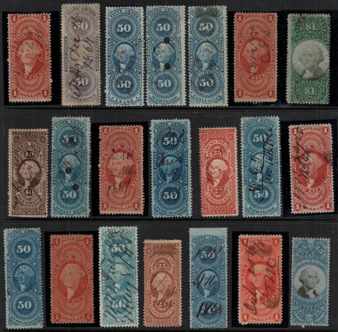 US #Revenues - 21 assorted Revenues, Civil War Era, Take a look, NICE ...