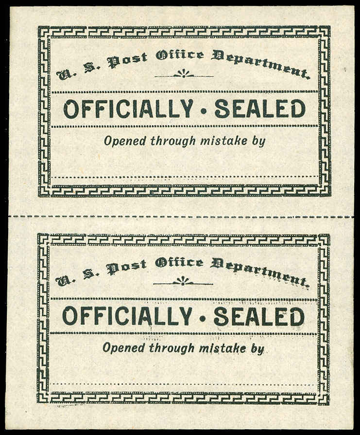 U.S. Post Office Seals Lox11H Mint (ID # 99373) | United States, Back ...