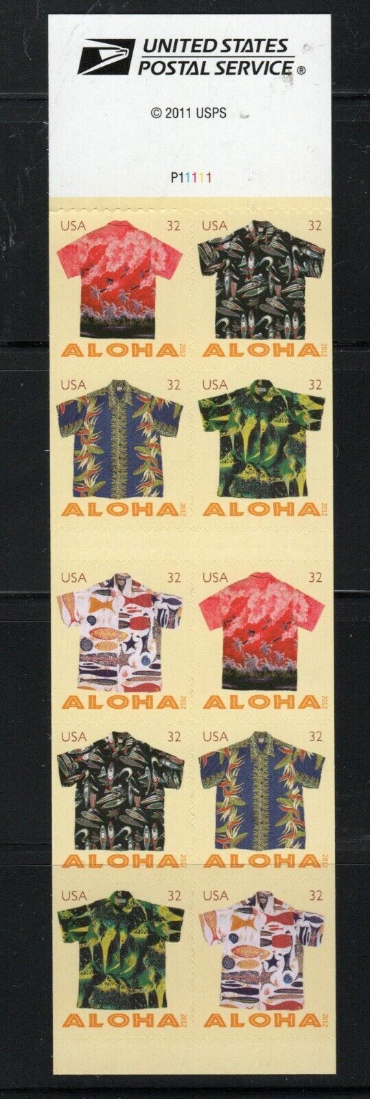 4682 - 4686 * ALOHA SHIRTS * U.S. Postage Stamps BOOKLET HTF | United ...
