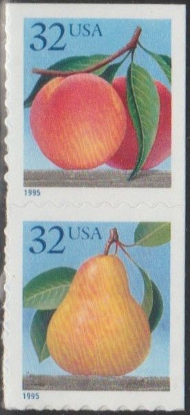 2493-94, Pair. "Peaches & Pear" MNH, .32 cent (e) | United States ...
