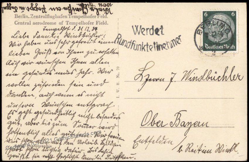 Germany 1934 Berlin Tempelhof Flughafen Airport Planes RPPC G64242 ...