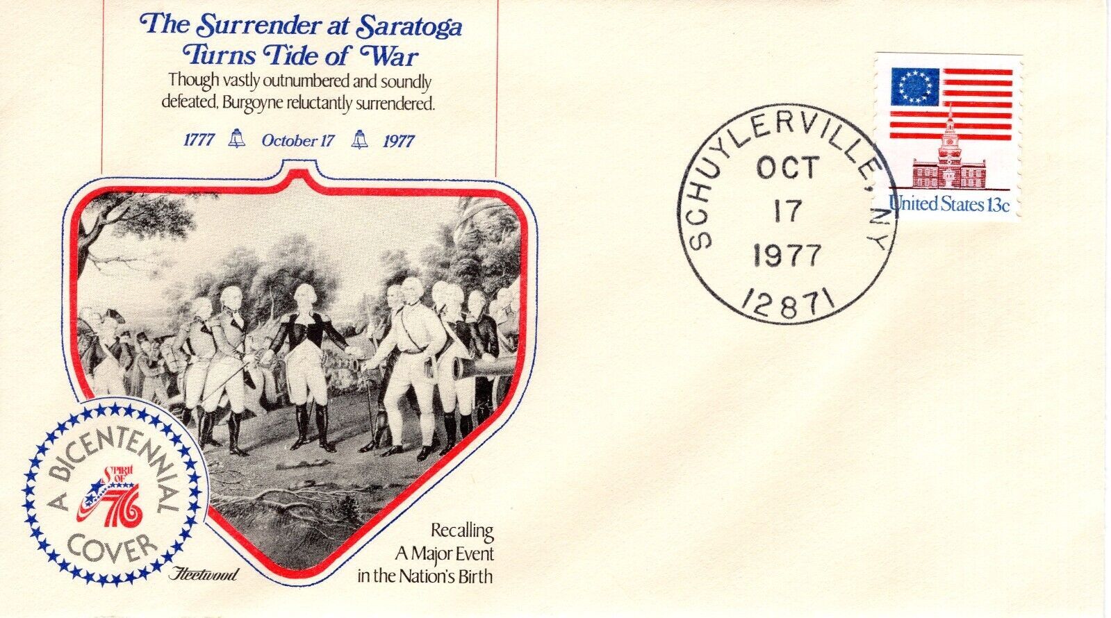 The Surrender at Saratoga, Schuylerville, NY 1977 Fdc17144 | United ...