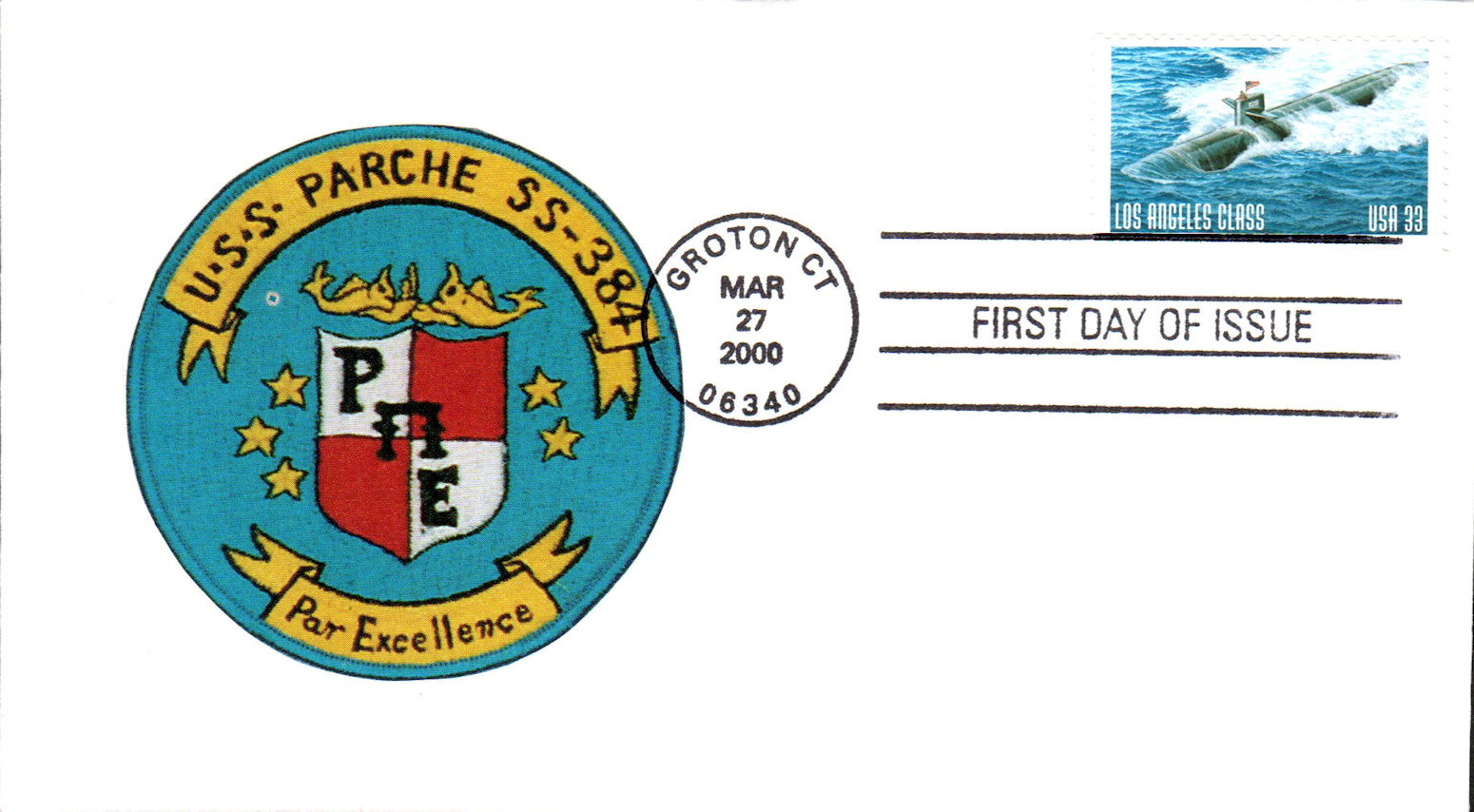 #3372 Submarine USS Parche SS384 HCT FDC | United States, General Issue ...