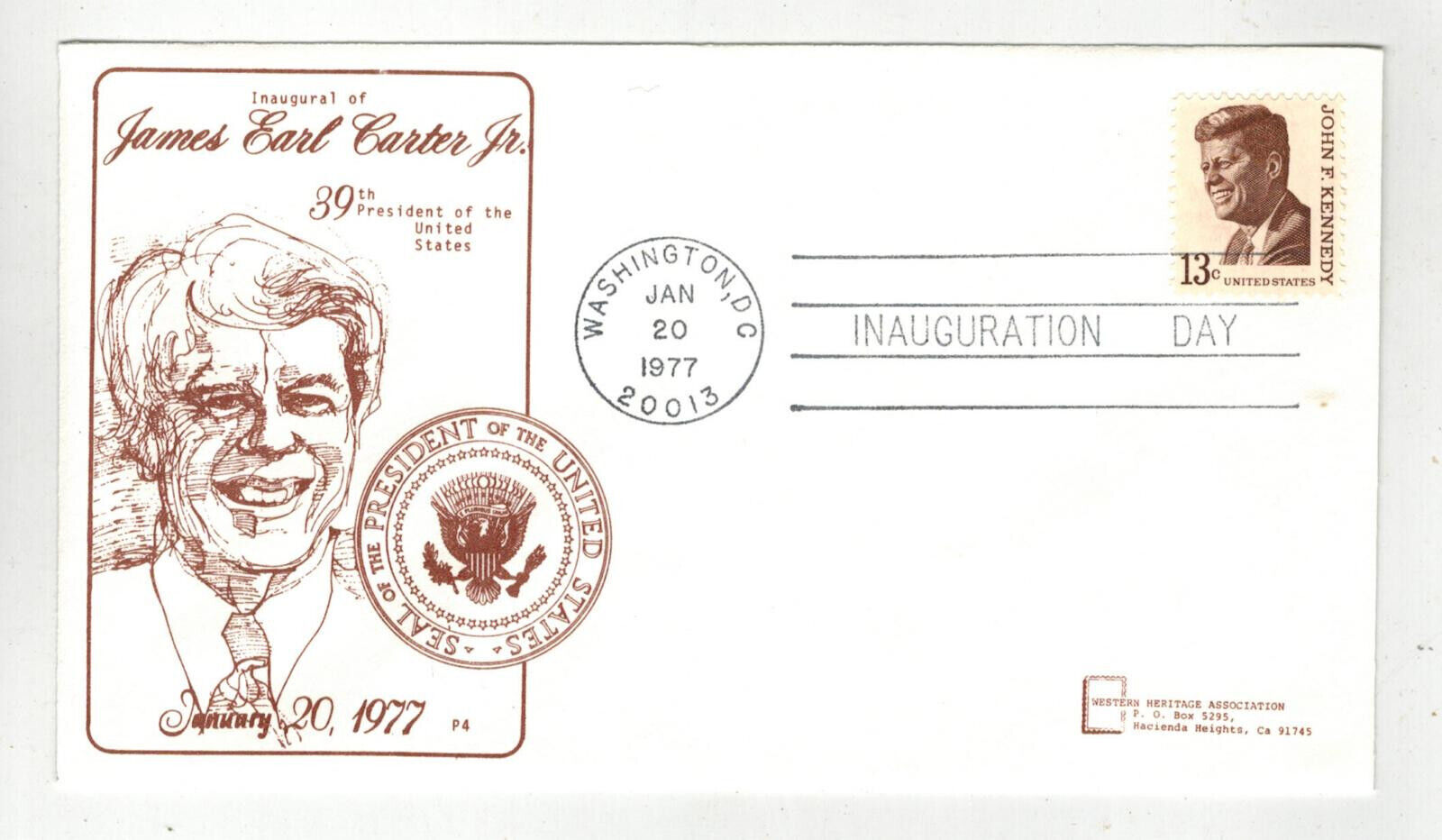 JIMMY CARTER PRESIDENT 1977 INAUGURATION DAY JEC-31 Western Heritage D ...