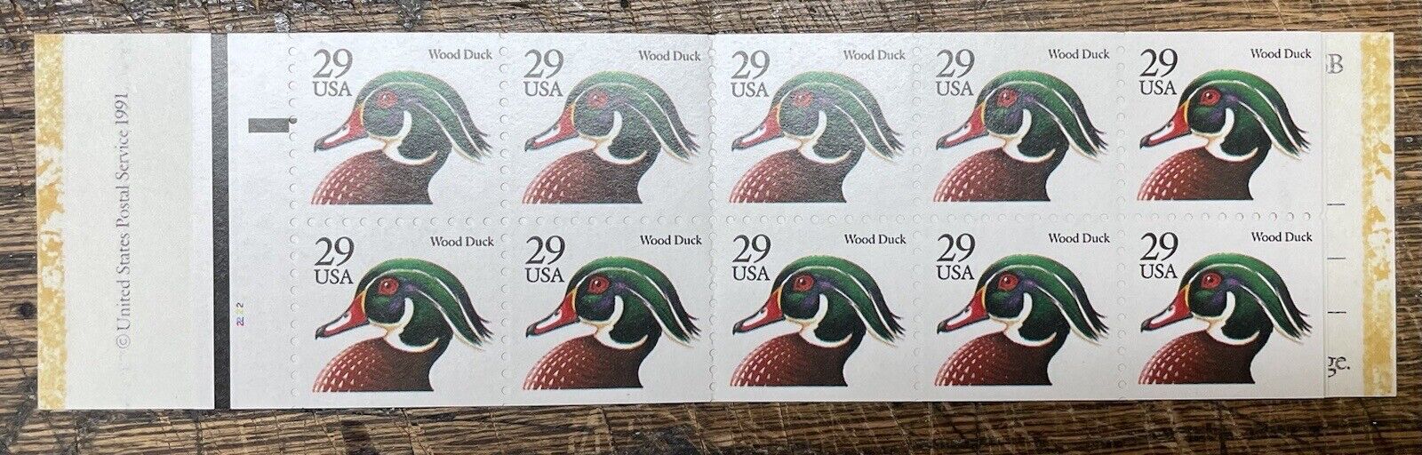 Scott #BK174, $5.80 booklet of 29c Wood Ducks stamps, unused, MNH ...