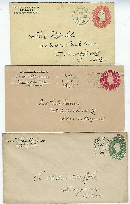 18 Assorted Stamped Envelopes Late 1800s Early 1900s - Q119 | United ...