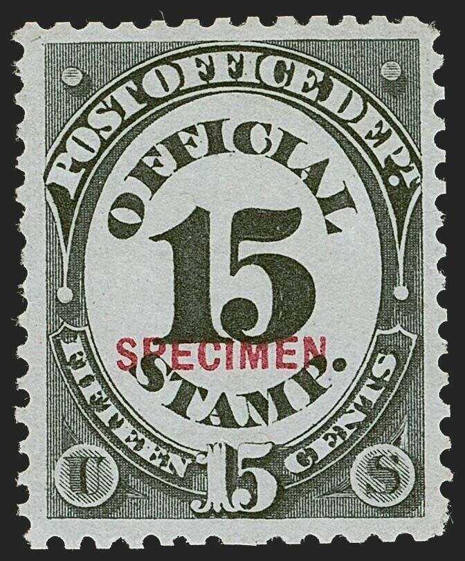 US Stamps #O53S Official Specimen LOT #80574* | United States, Back of ...