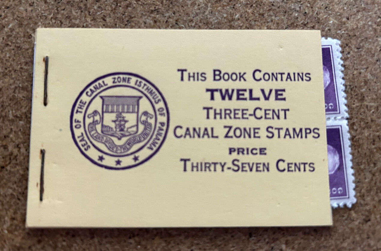 Canal Zone 117b Complete Booklet of 2 Handmade Booklet Panes BY2041 ...