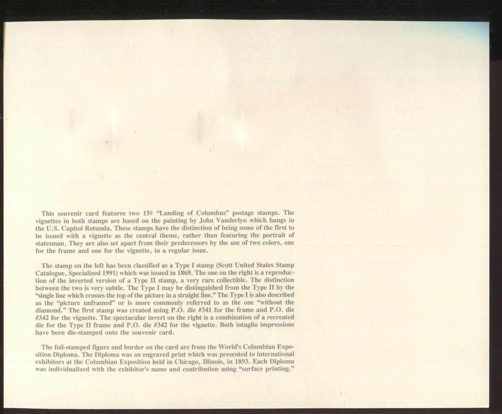 1992 World Columbian Stamp Expo Signed Treasurer Catalina Vasquez ...