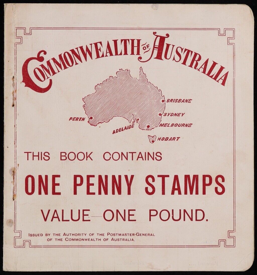 AUSTRALIA 1909 Commonwealth of Australia £1 booklet. Only 1 recorded ...
