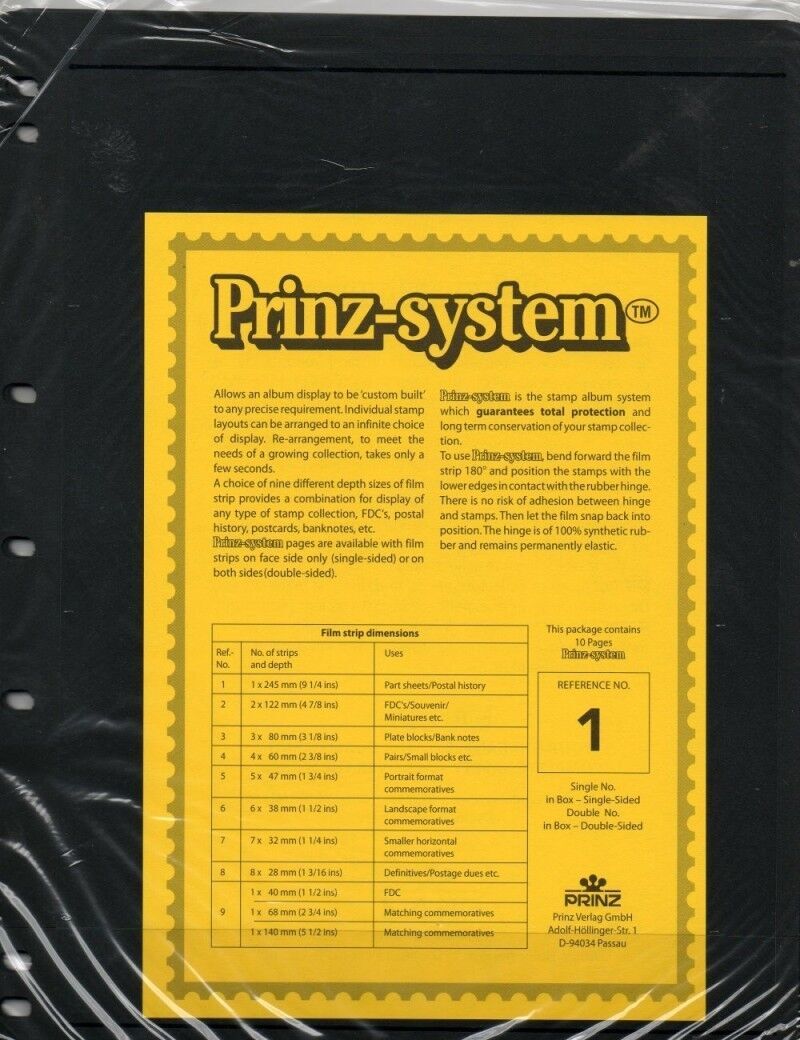 Prinz System single sided standard punching stock pages per 10 choice ...