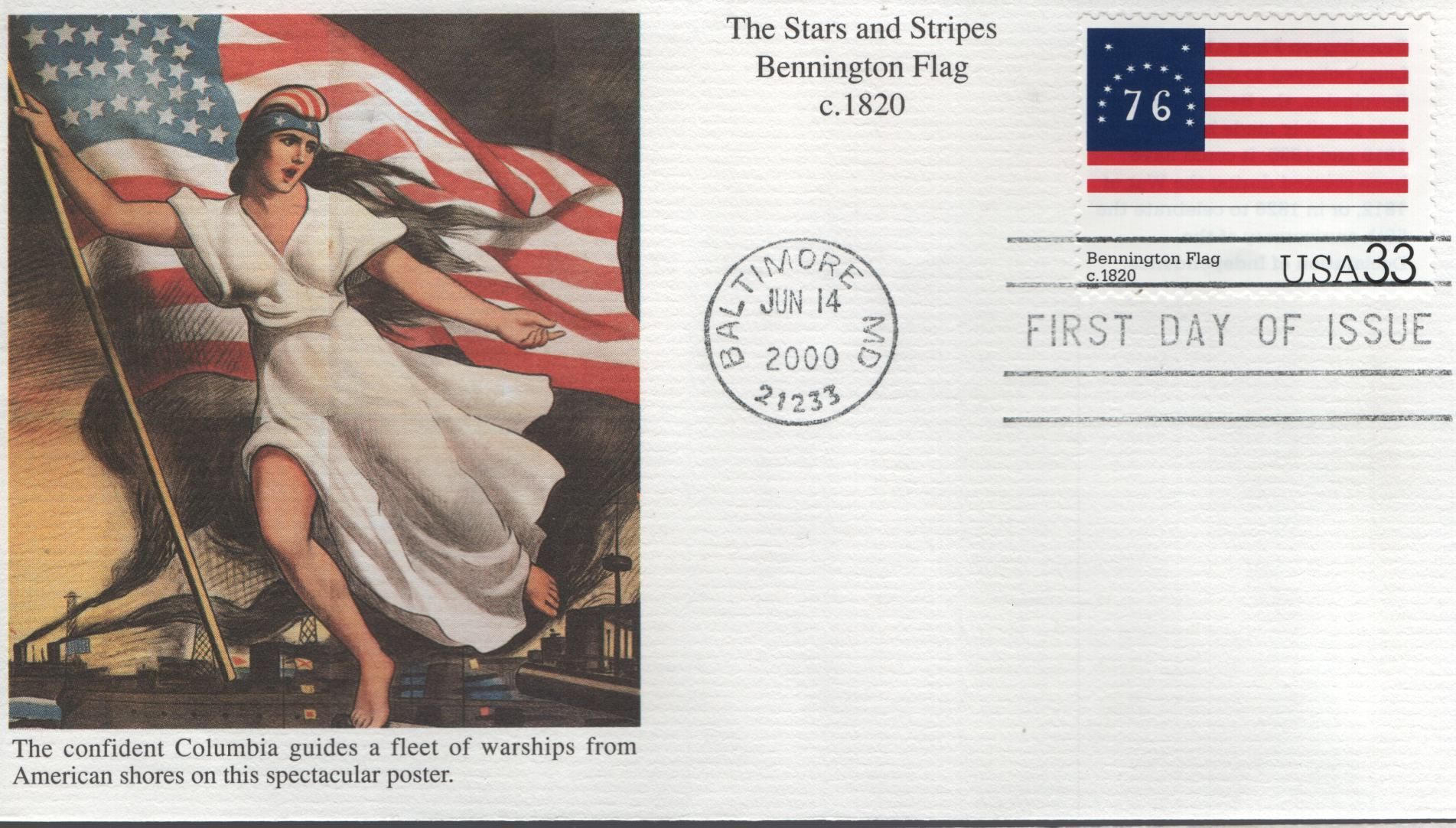 USA 3403l Fdc, Mystic Cachet, the Stars and Stripes Series | United ...