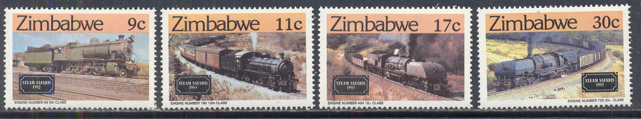 Zimbabwe Scott # 487 - 490 MNH | Africa - Zimbabwe, General Issue Stamp ...
