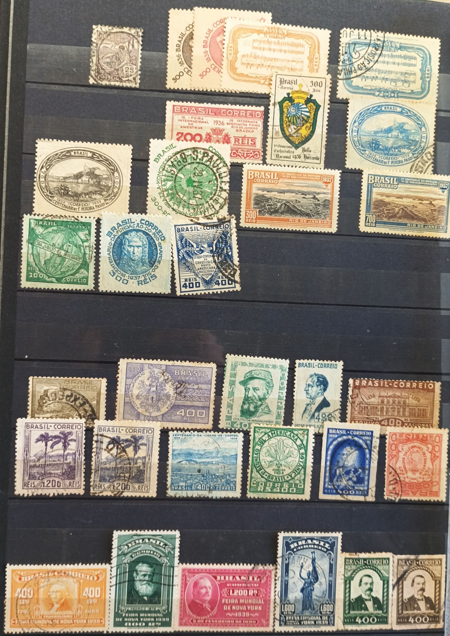 Brazil used and unused collection of stamps 1930-1946 valuable all ...