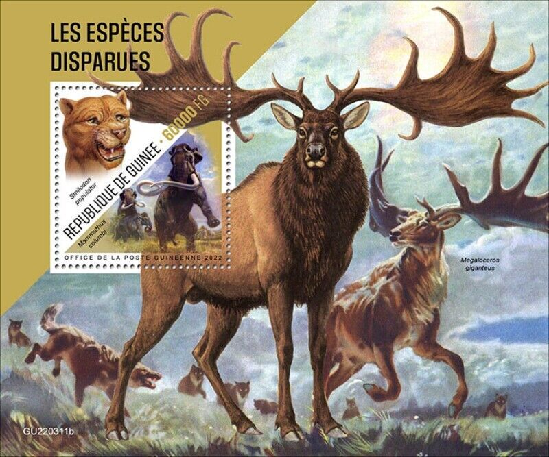 Guinea - 2022 Extinct Species, Mammoth - Stamp Souvenir Sheet ...