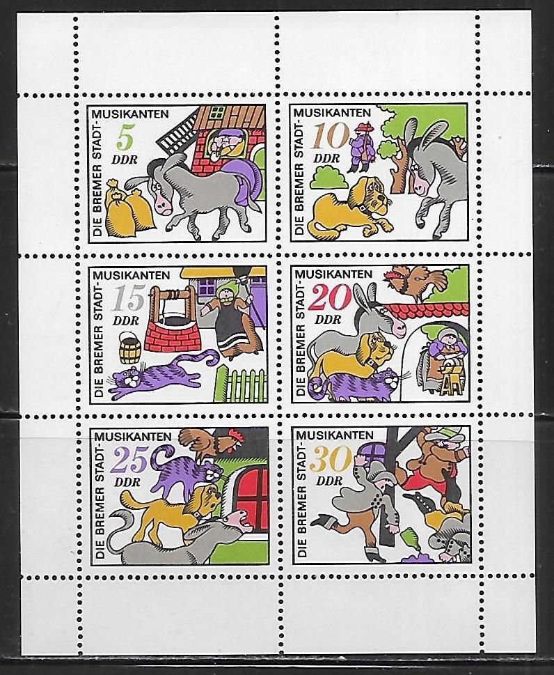 Germany DDR 1344a 1971 Fairy Tales m/s MNH (*sch*) | Europe - Germany ...