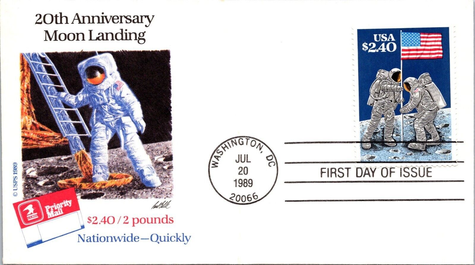 FDC 1989 SC #2419 Paul Calle Cachet - Washington DC - Single - F64572 ...